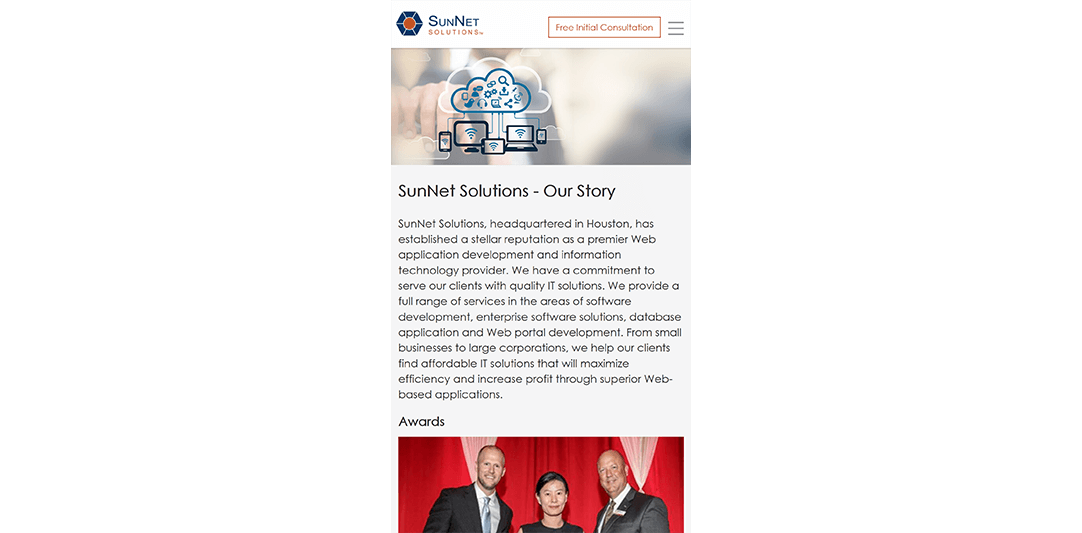 SunNet Mobile Website
